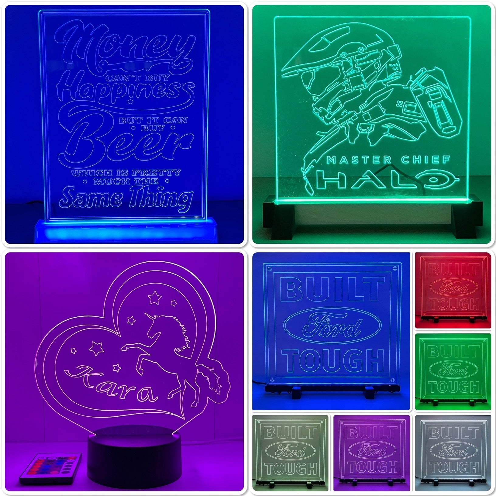 Acrylic LED Signs & Lamps | Bright Decor & Gifts – Laser Design Creations