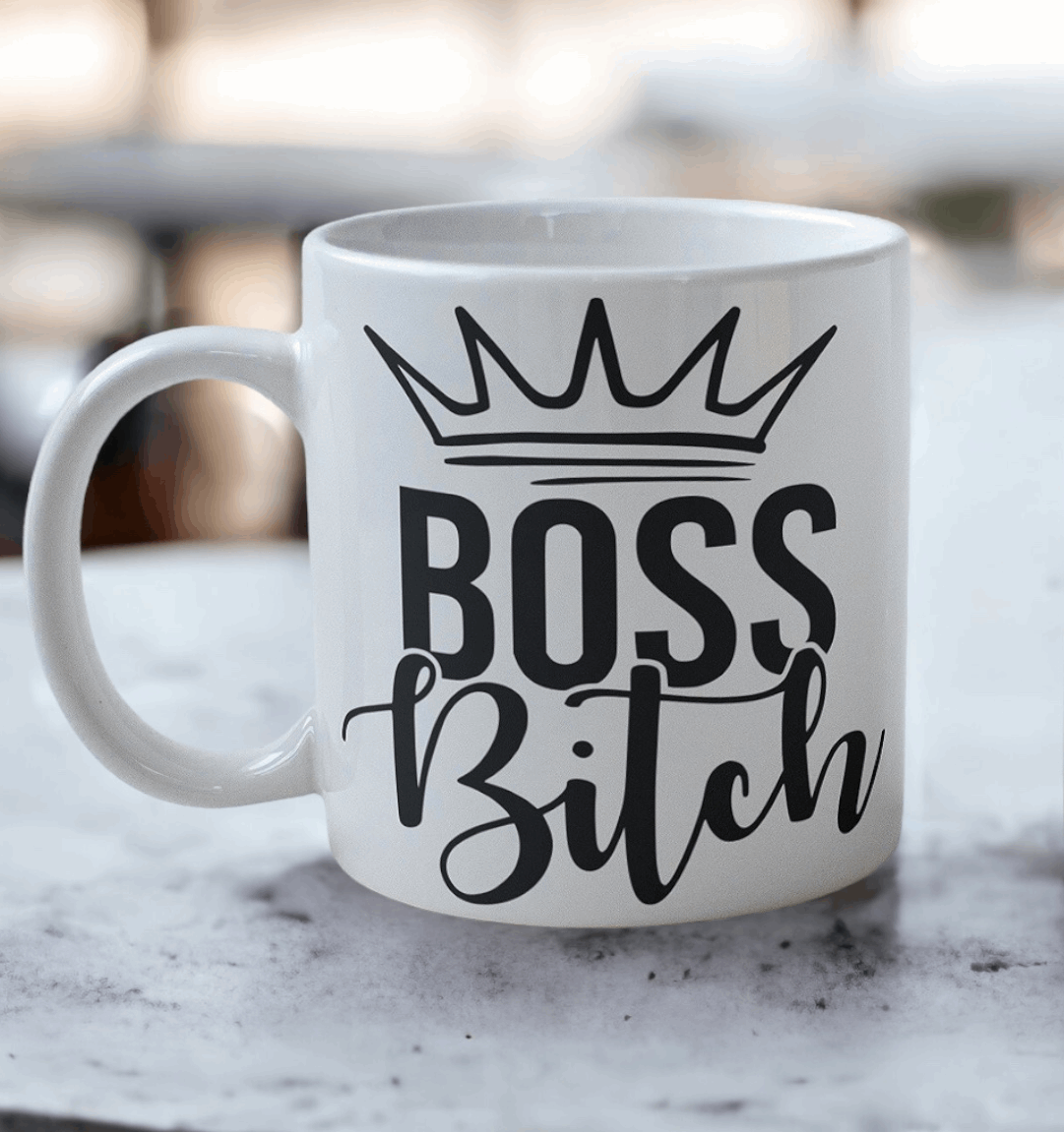 'Boss Bitch' - Adult Humour Design Mug – Laser Design Creations